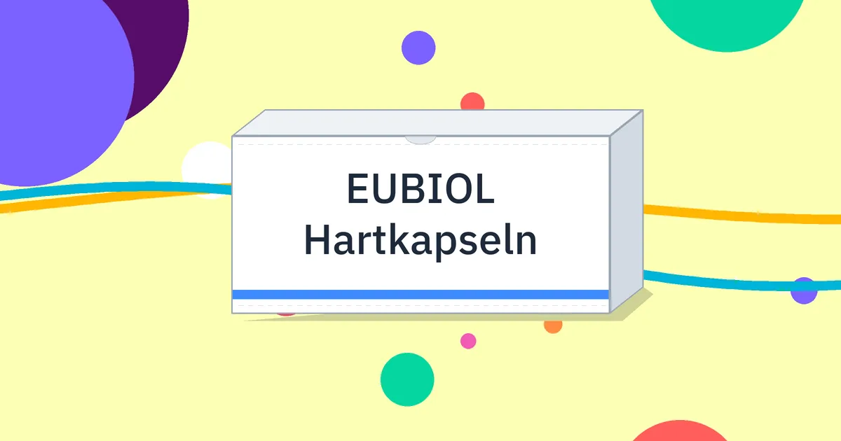Symbolbild: Packung mit der Aufschrift EUBIOL Hartkapseln (PZN 06425077) – Verfügbarkeit und Bezug in Apotheken in Frankfurt am Main