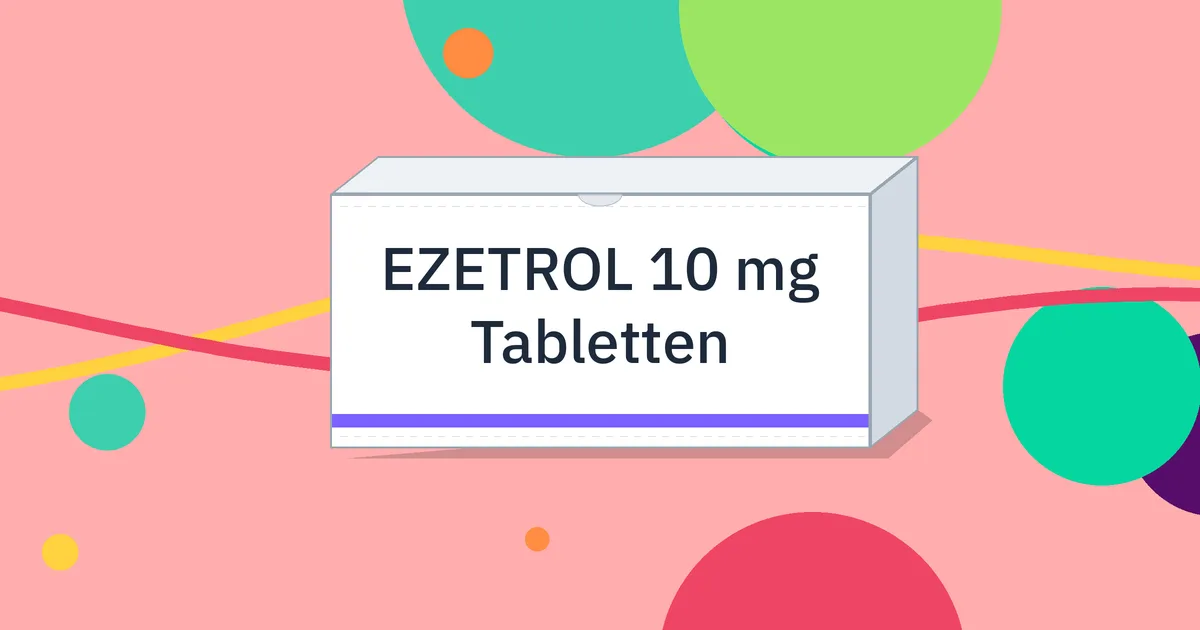Symbolbild: Packung mit der Aufschrift EZETROL 10 mg Tabletten (PZN 10978936) – Verfügbarkeit und Bezug in Apotheken in Frankfurt am Main