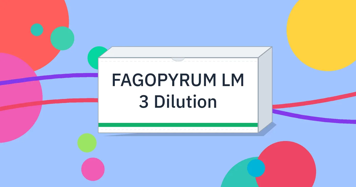 Symbolbild: Packung mit der Aufschrift FAGOPYRUM LM 3 Dilution (PZN 13486381) – Verfügbarkeit und Bezug in Apotheken in Frankfurt am Main