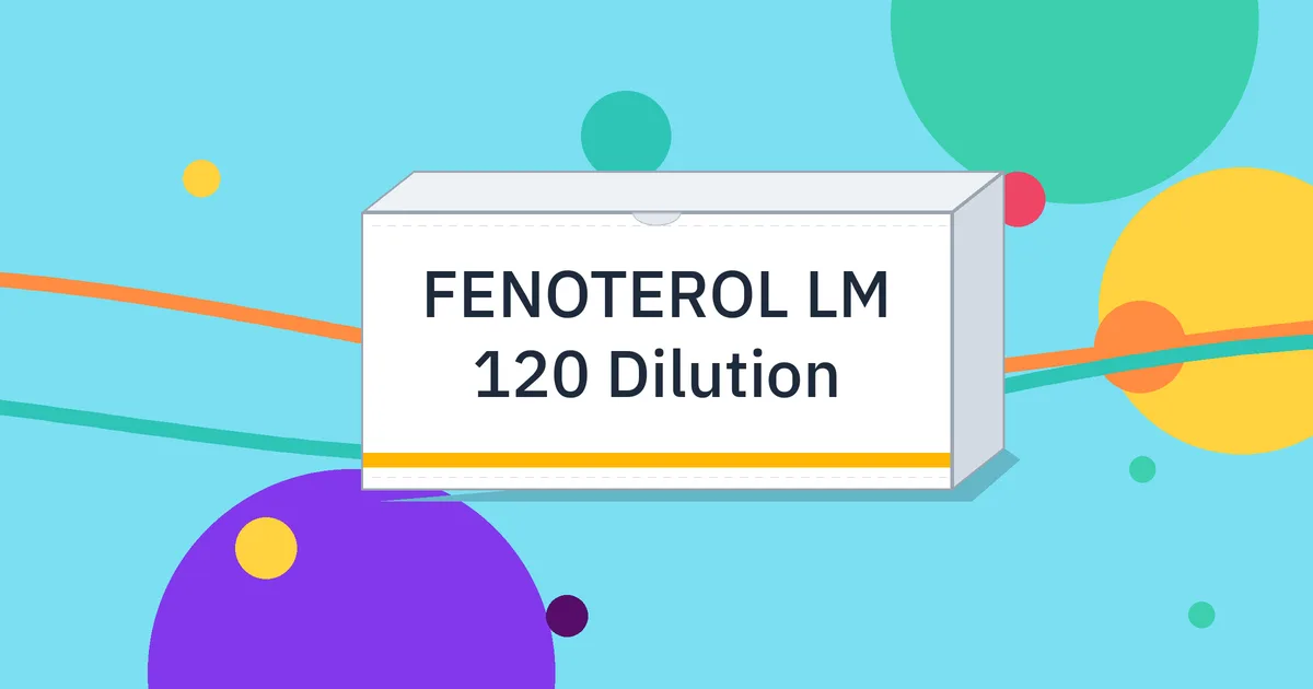 Symbolbild: Packung mit der Aufschrift FENOTEROL LM 120 Dilution (PZN 12847405) – Verfügbarkeit und Bezug in Apotheken in Frankfurt am Main