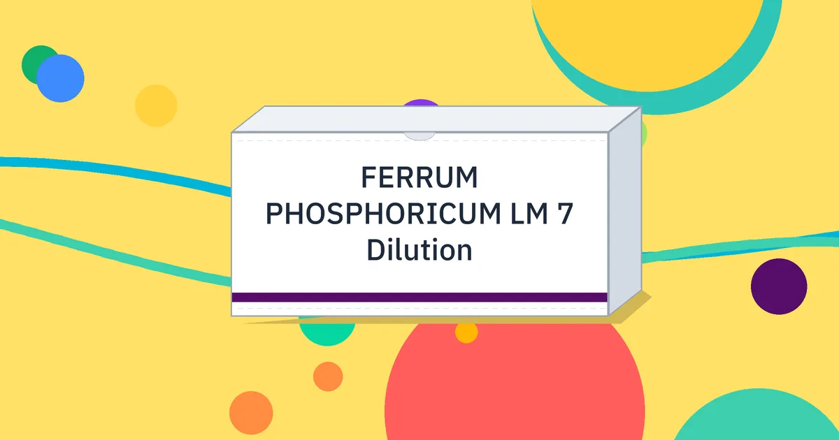 Symbolbild: Packung mit der Aufschrift FERRUM PHOSPHORICUM LM 7 Dilution (PZN 12852056) – Verfügbarkeit und Bezug in Apotheken in Frankfurt am Main