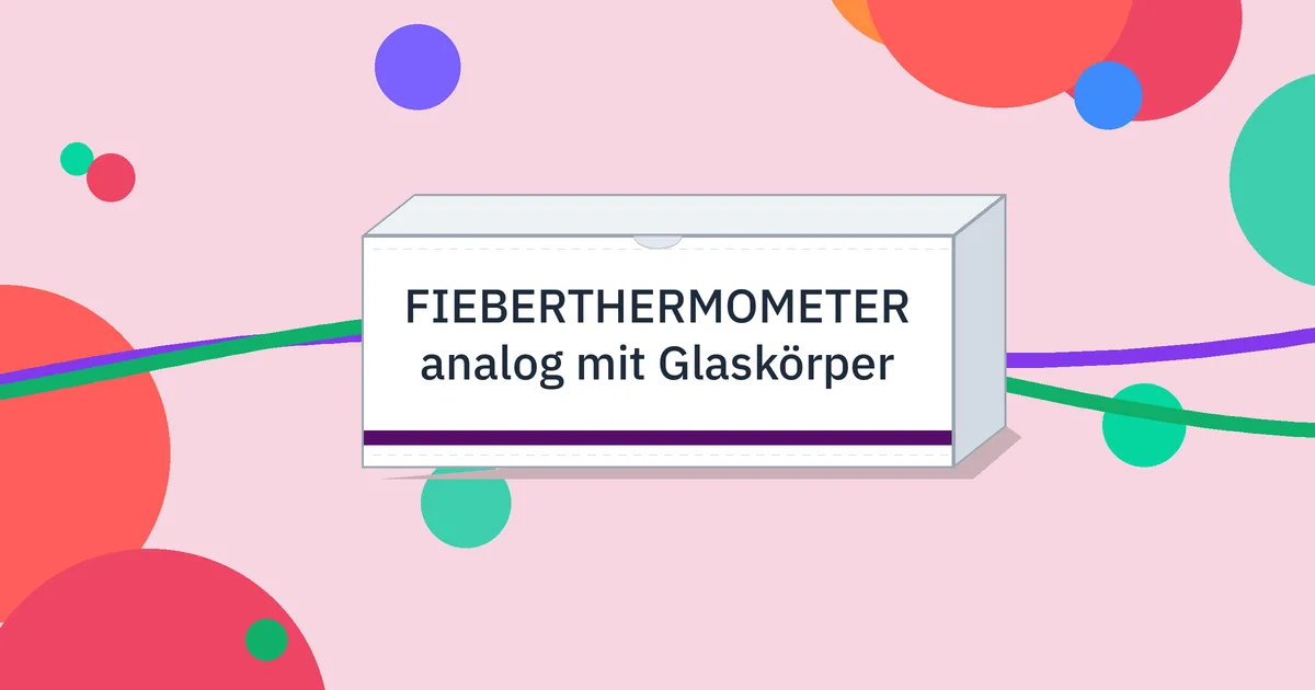 Symbolbild: Packung mit der Aufschrift FIEBERTHERMOMETER analog mit Glaskörper (PZN 18731626) – Verfügbarkeit und Bezug in Apotheken in Frankfurt am Main