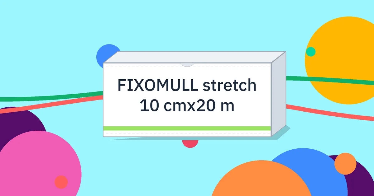Symbolbild: Packung mit der Aufschrift FIXOMULL stretch 10 cmx20 m (PZN 18127014) – Verfügbarkeit und Bezug in Apotheken in Frankfurt am Main