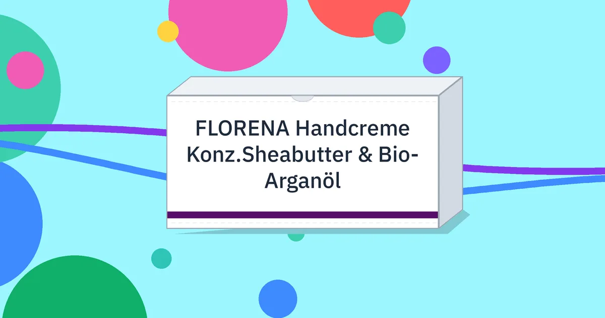Symbolbild: Packung mit der Aufschrift FLORENA Handcreme Konz.Sheabutter & Bio-Arganöl (PZN 17625945) – Verfügbarkeit und Bezug in Apotheken in Frankfurt am Main