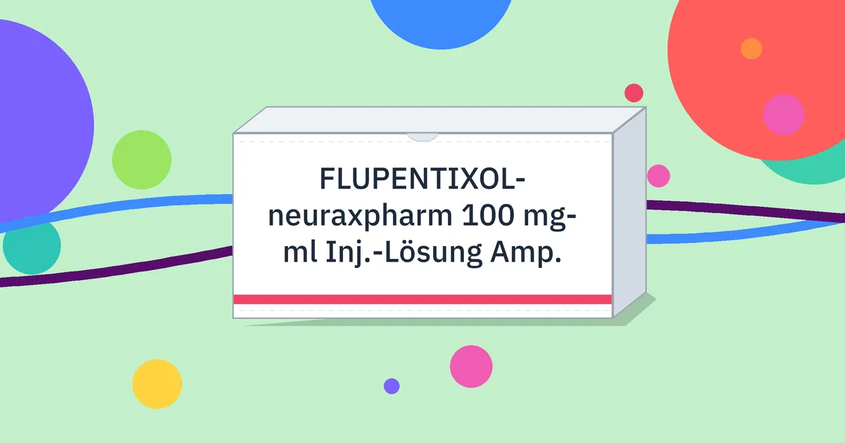 Symbolbild: Packung mit der Aufschrift FLUPENTIXOL-neuraxpharm 100 mg-ml Inj.-Lösung Amp. (PZN 04178924) – Verfügbarkeit und Bezug in Apotheken in Frankfurt am Main