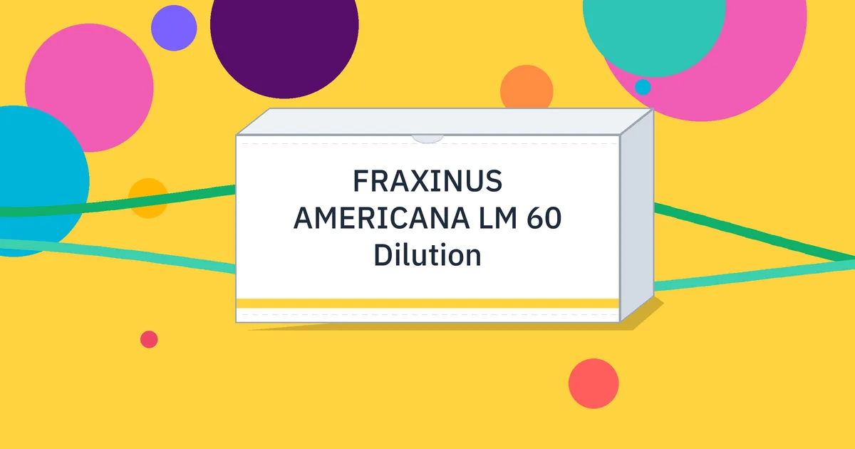 Symbolbild: Packung mit der Aufschrift FRAXINUS AMERICANA LM 60 Dilution (PZN 13491815) – Verfügbarkeit und Bezug in Apotheken in Frankfurt am Main
