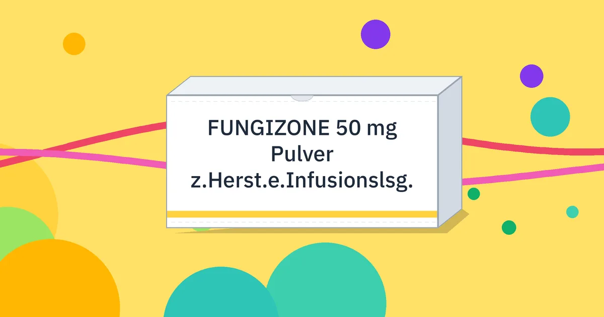 Symbolbild: Packung mit der Aufschrift FUNGIZONE 50 mg Pulver z.Herst.e.Infusionslsg. (PZN 05104483) – Verfügbarkeit und Bezug in Apotheken in Frankfurt am Main