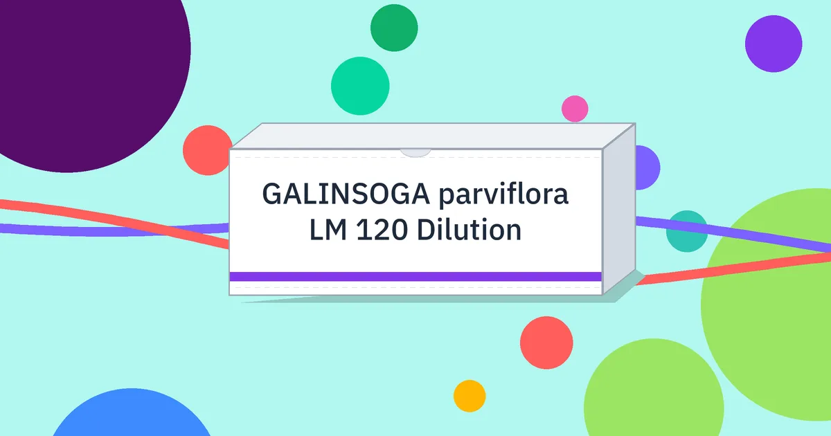 Symbolbild: Packung mit der Aufschrift GALINSOGA parviflora LM 120 Dilution (PZN 13496971) – Verfügbarkeit und Bezug in Apotheken in Frankfurt am Main