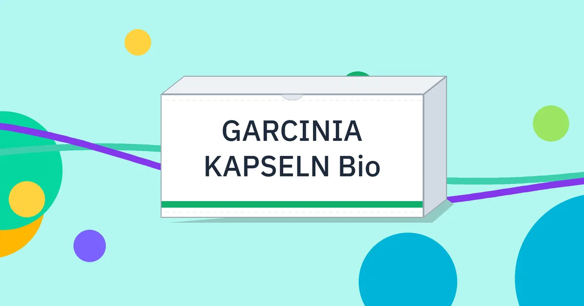 Symbolbild: Packung mit der Aufschrift GARCINIA KAPSELN Bio (PZN 12462303) – Verfügbarkeit und Bezug in Apotheken in Frankfurt am Main