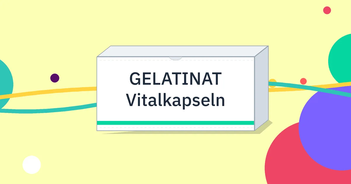 Symbolbild: Packung mit der Aufschrift GELATINAT Vitalkapseln (PZN 18722231) – Verfügbarkeit und Bezug in Apotheken in Frankfurt am Main