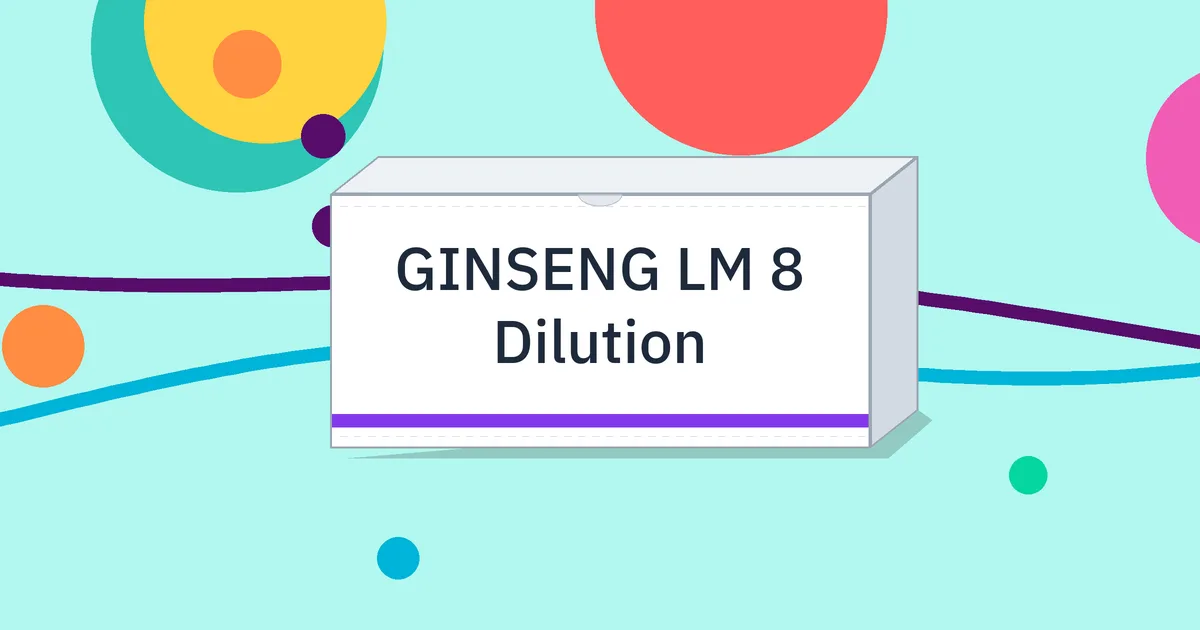 Symbolbild: Packung mit der Aufschrift GINSENG LM 8 Dilution (PZN 12878481) – Verfügbarkeit und Bezug in Apotheken in Frankfurt am Main