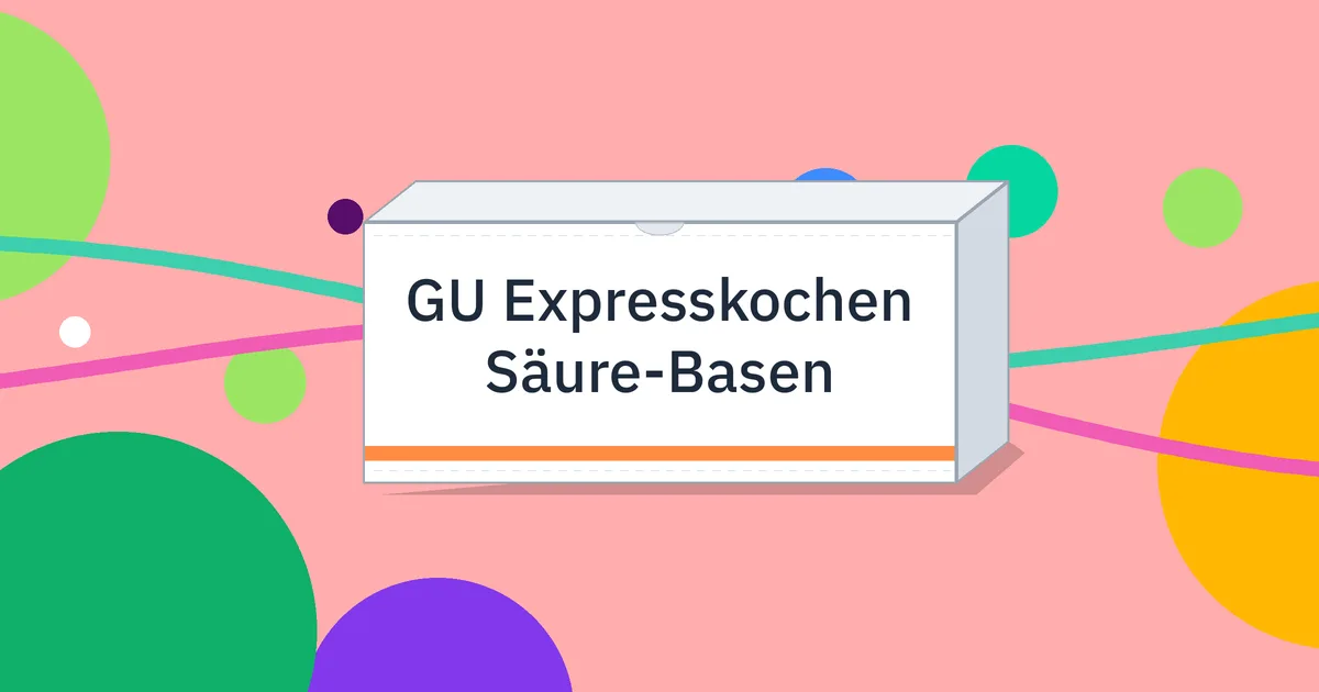 Symbolbild: Packung mit der Aufschrift GU Expresskochen Säure-Basen (PZN 15196836) – Verfügbarkeit und Bezug in Apotheken in Frankfurt am Main