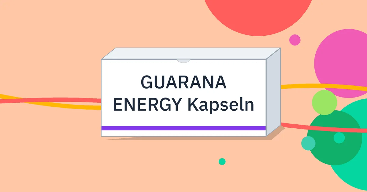 Symbolbild: Packung mit der Aufschrift GUARANA ENERGY Kapseln (PZN 12565256) – Verfügbarkeit und Bezug in Apotheken in Frankfurt am Main