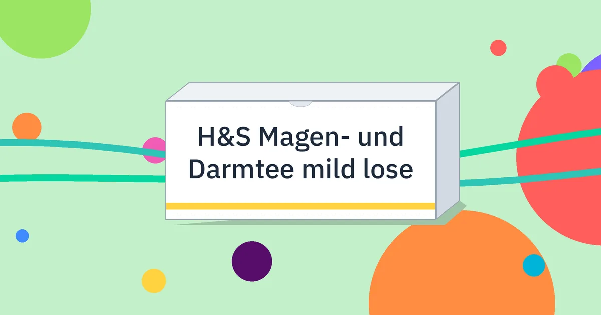 Symbolbild: Packung mit der Aufschrift H&S Magen- und Darmtee mild lose (PZN 10355276) – Verfügbarkeit und Bezug in Apotheken in Frankfurt am Main