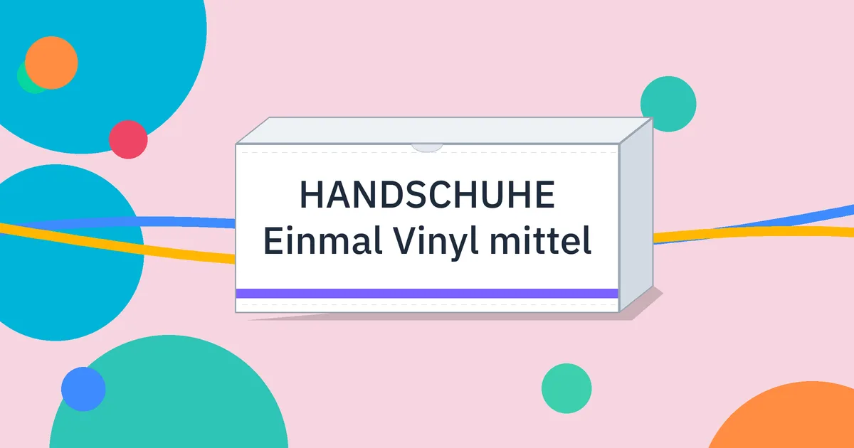 Symbolbild: Packung mit der Aufschrift HANDSCHUHE Einmal Vinyl mittel (PZN 00164167) – Verfügbarkeit und Bezug in Apotheken in Frankfurt am Main