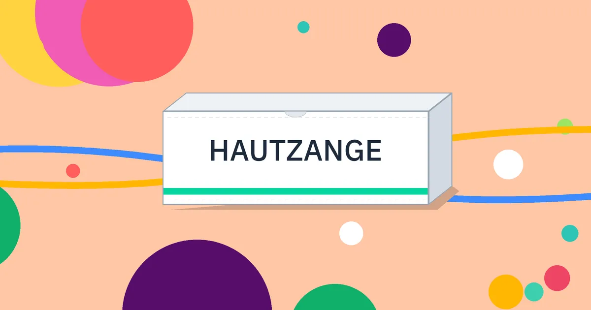 Symbolbild: Packung mit der Aufschrift HAUTZANGE (PZN 15632042) – Verfügbarkeit und Bezug in Apotheken in Frankfurt am Main