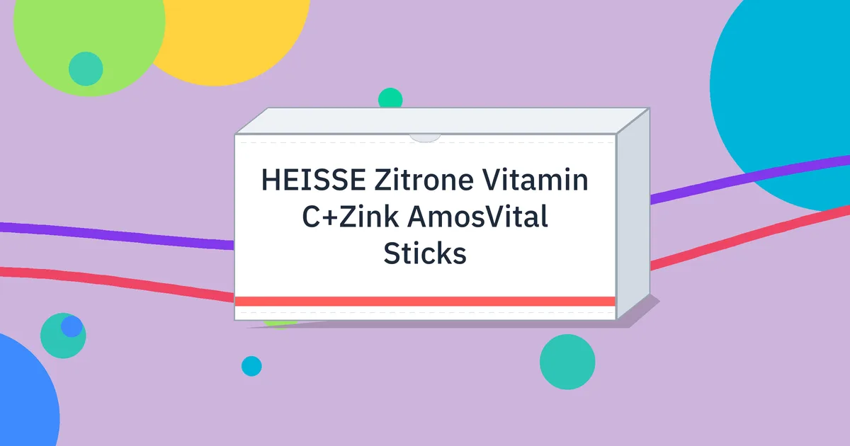 Symbolbild: Packung mit der Aufschrift HEISSE Zitrone Vitamin C+Zink AmosVital Sticks (PZN 16627698) – Verfügbarkeit und Bezug in Apotheken in Frankfurt am Main