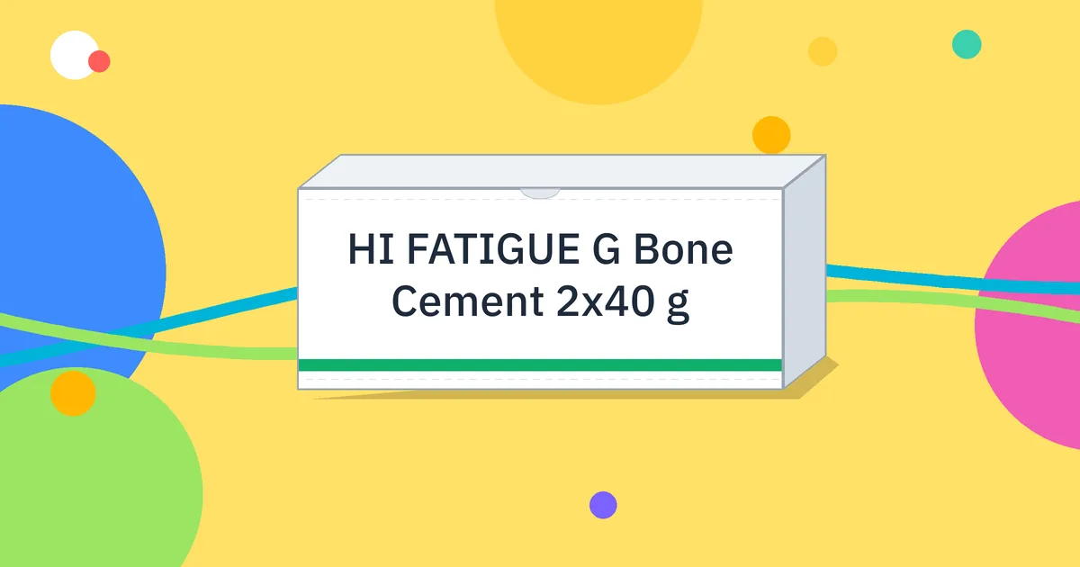 Symbolbild: Packung mit der Aufschrift HI FATIGUE G Bone Cement 2x40 g (PZN 10930622) – Verfügbarkeit und Bezug in Apotheken in Frankfurt am Main