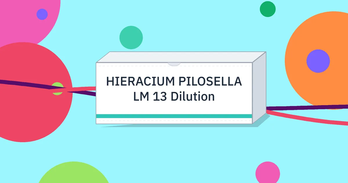 Symbolbild: Packung mit der Aufschrift HIERACIUM PILOSELLA LM 13 Dilution (PZN 13553491) – Verfügbarkeit und Bezug in Apotheken in Frankfurt am Main