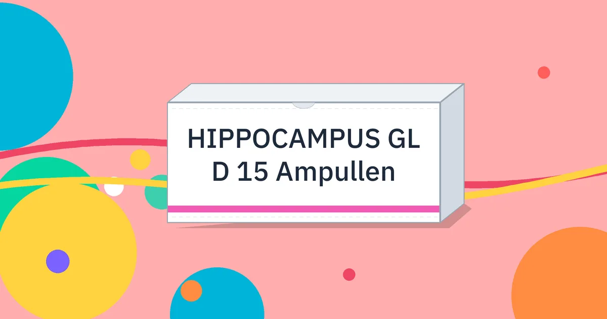 Symbolbild: Packung mit der Aufschrift HIPPOCAMPUS GL D 15 Ampullen (PZN 02878971) – Verfügbarkeit und Bezug in Apotheken in Frankfurt am Main