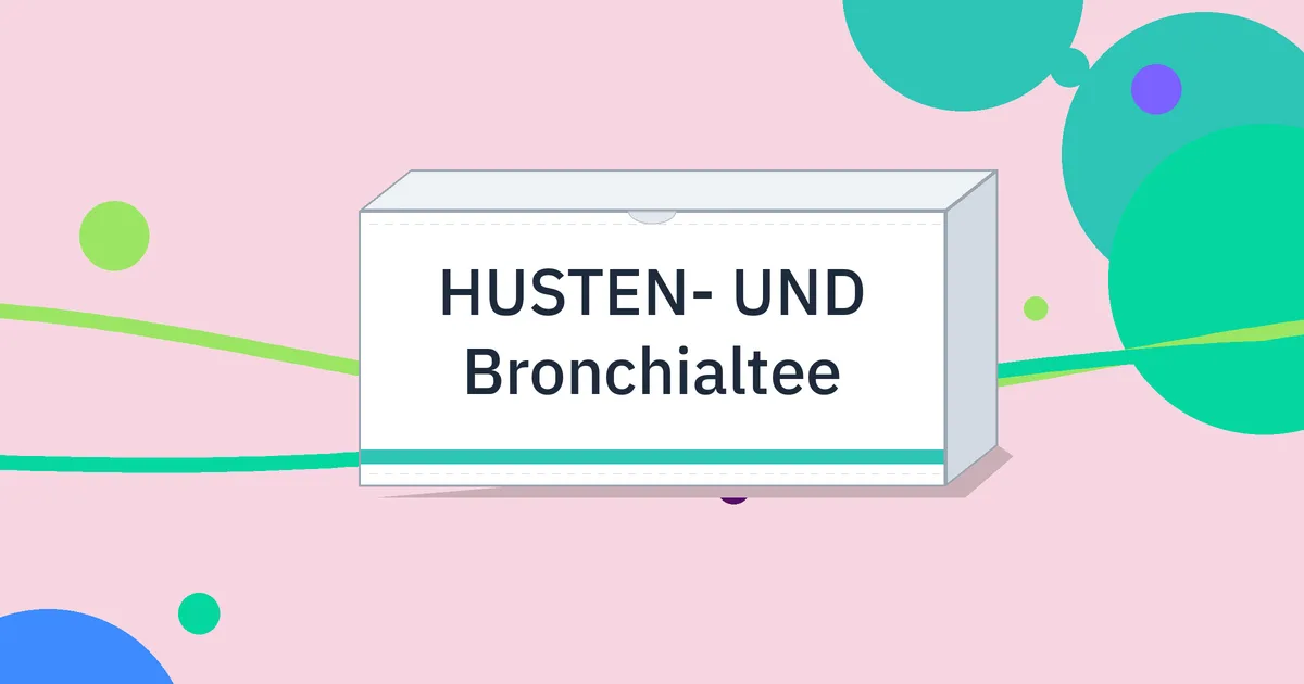 Symbolbild: Packung mit der Aufschrift HUSTEN- UND Bronchialtee (PZN 19358922) – Verfügbarkeit und Bezug in Apotheken in Frankfurt am Main