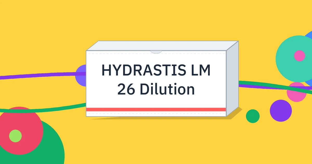 Symbolbild: Packung mit der Aufschrift HYDRASTIS LM 26 Dilution (PZN 12890306) – Verfügbarkeit und Bezug in Apotheken in Frankfurt am Main