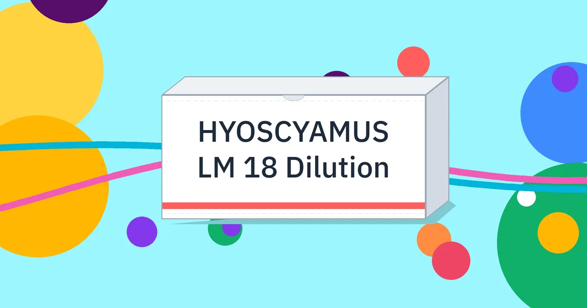 Symbolbild: Packung mit der Aufschrift HYOSCYAMUS LM 18 Dilution (PZN 02602223) – Verfügbarkeit und Bezug in Apotheken in Frankfurt am Main