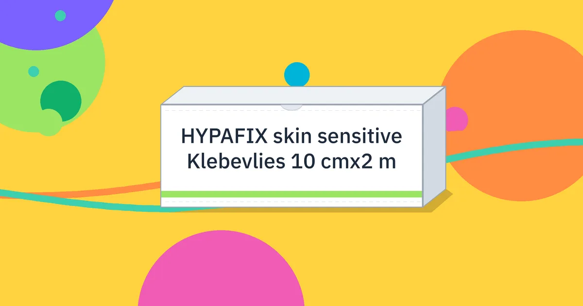 Symbolbild: Packung mit der Aufschrift HYPAFIX skin sensitive Klebevlies 10 cmx2 m (PZN 19194662) – Verfügbarkeit und Bezug in Apotheken in Frankfurt am Main
