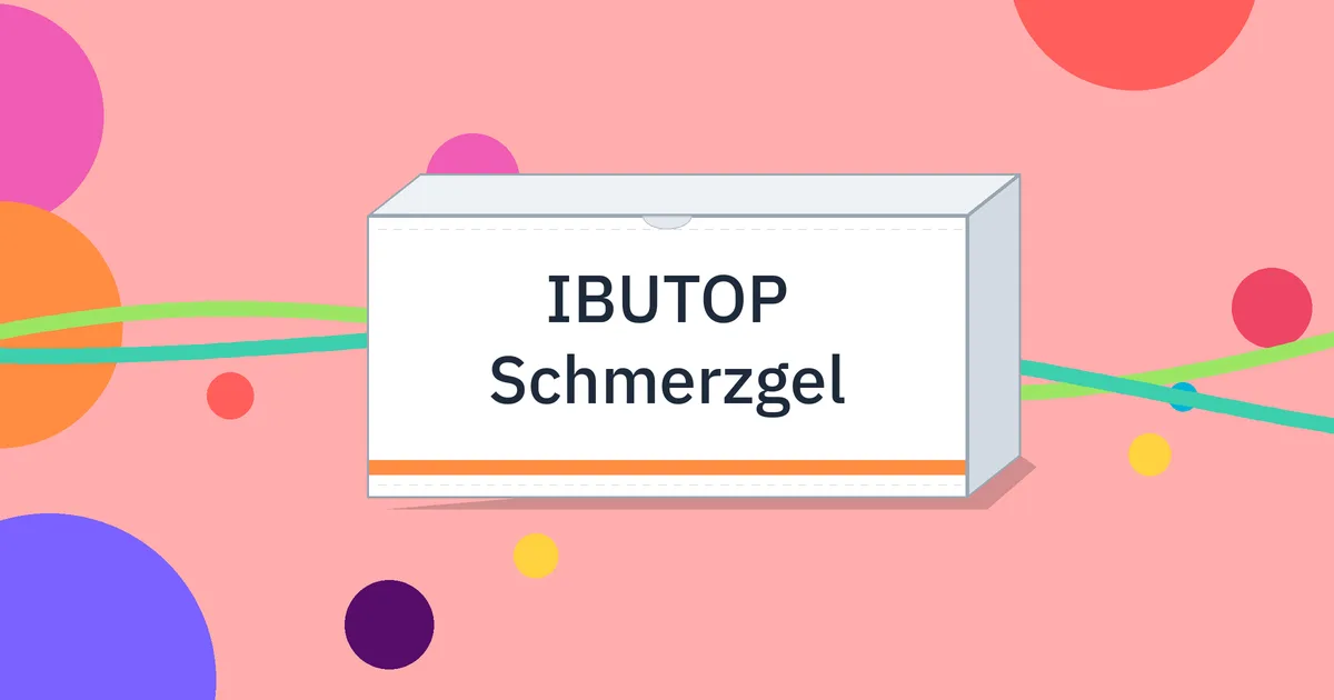 Symbolbild: Packung mit der Aufschrift IBUTOP Schmerzgel (PZN 12639629) – Verfügbarkeit und Bezug in Apotheken in Frankfurt am Main