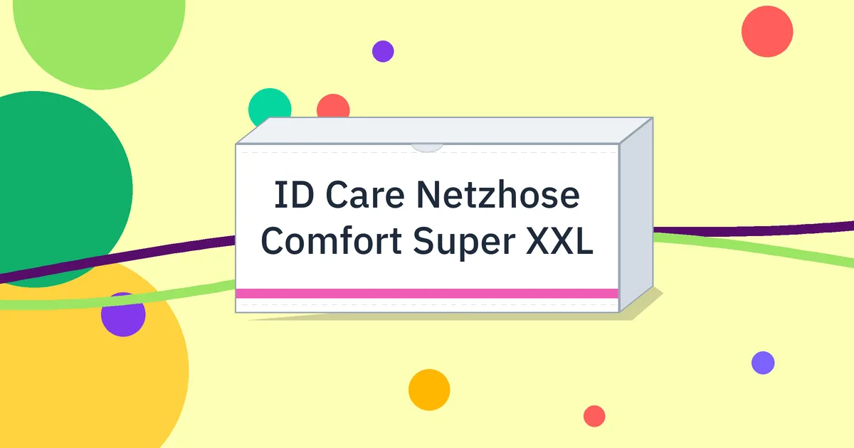 Symbolbild: Packung mit der Aufschrift ID Care Netzhose Comfort Super XXL (PZN 16162420) – Verfügbarkeit und Bezug in Apotheken in Frankfurt am Main