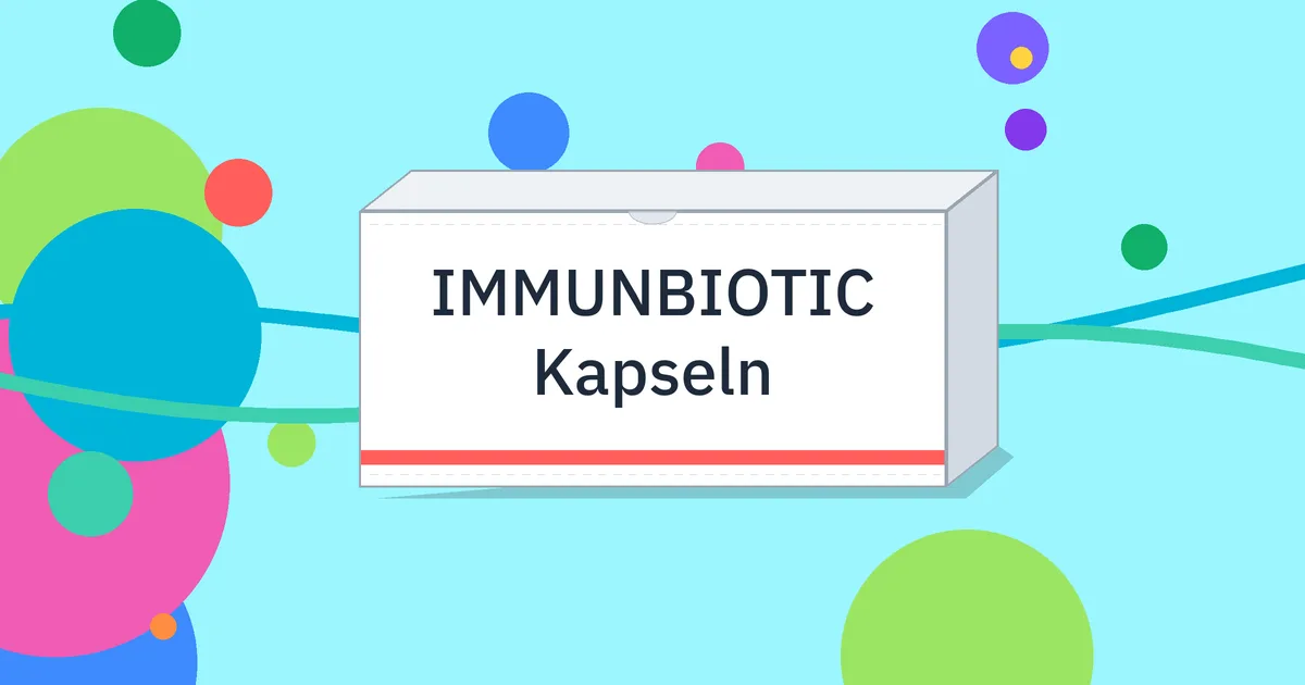 Symbolbild: Packung mit der Aufschrift IMMUNBIOTIC Kapseln (PZN 18706137) – Verfügbarkeit und Bezug in Apotheken in Frankfurt am Main