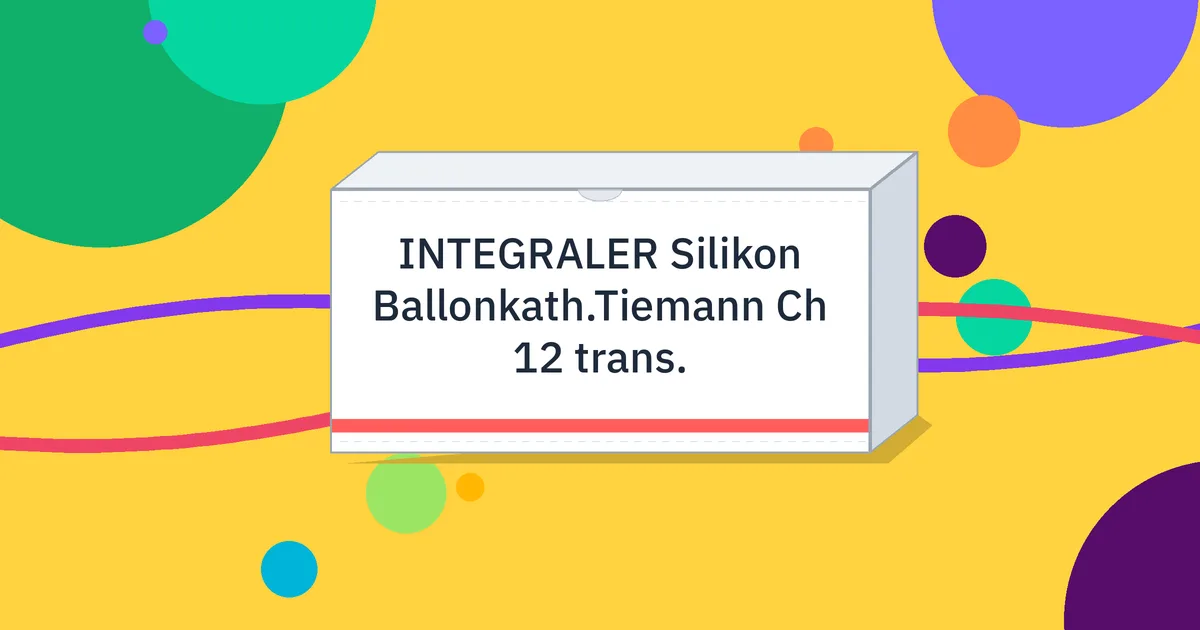 Symbolbild: Packung mit der Aufschrift INTEGRALER Silikon Ballonkath.Tiemann Ch 12 trans. (PZN 16825257) – Verfügbarkeit und Bezug in Apotheken in Frankfurt am Main