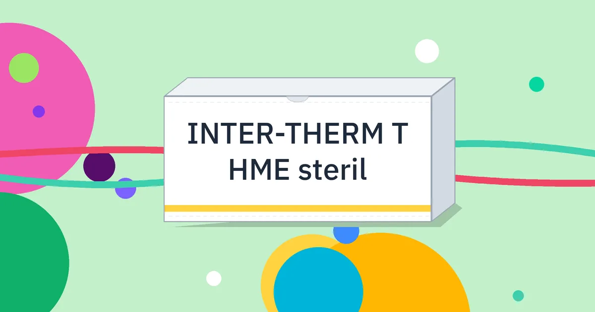 Symbolbild: Packung mit der Aufschrift INTER-THERM T HME steril (PZN 16956060) – Verfügbarkeit und Bezug in Apotheken in Frankfurt am Main