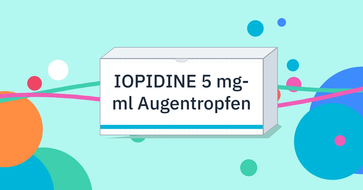 Symbolbild: Packung mit der Aufschrift IOPIDINE 5 mg-ml Augentropfen (PZN 14035580) – Verfügbarkeit und Bezug in Apotheken in Frankfurt am Main