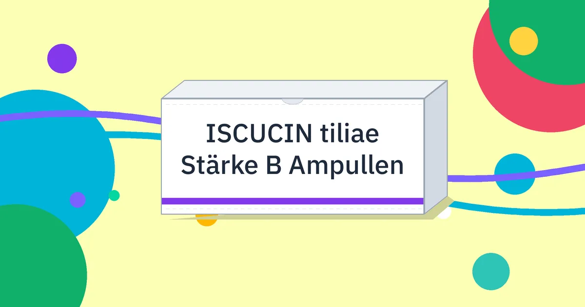 Symbolbild: Packung mit der Aufschrift ISCUCIN tiliae Stärke B Ampullen (PZN 04429496) – Verfügbarkeit und Bezug in Apotheken in Frankfurt am Main