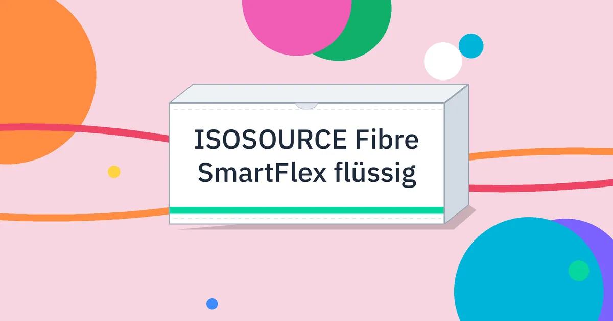 Symbolbild: Packung mit der Aufschrift ISOSOURCE Fibre SmartFlex flüssig (PZN 20321456) – Verfügbarkeit und Bezug in Apotheken in Frankfurt am Main