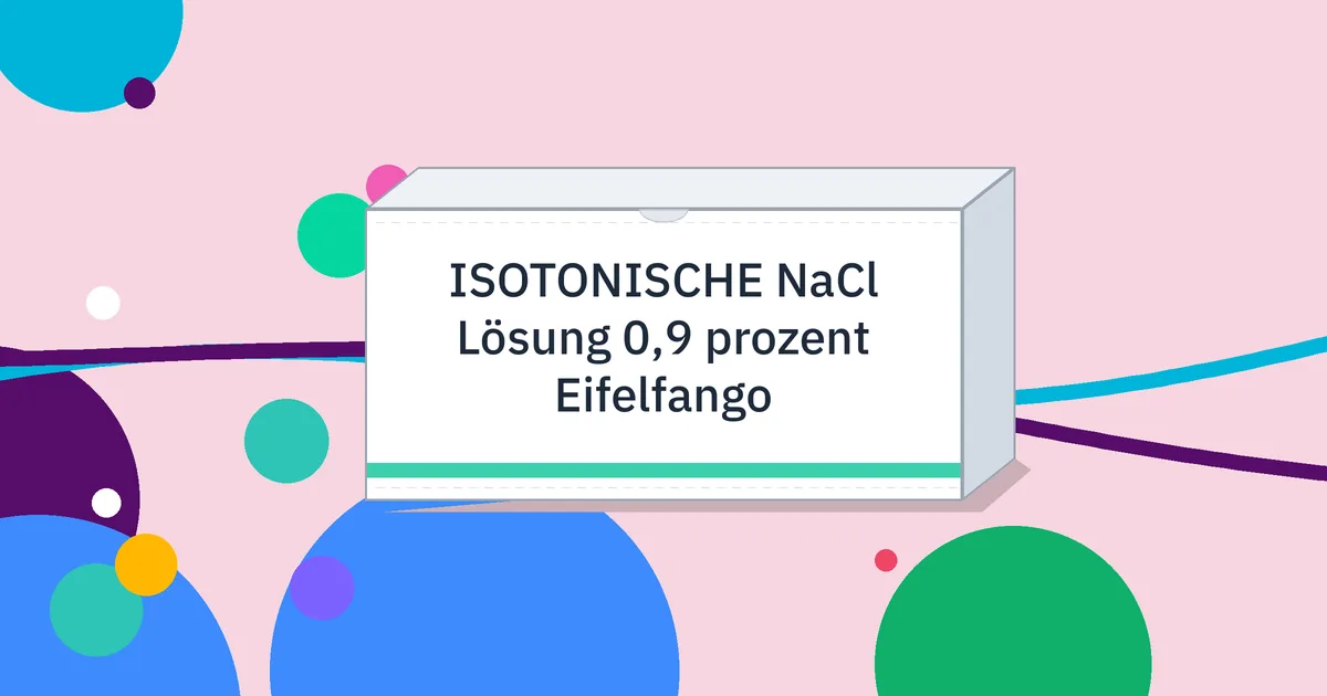 Symbolbild: Packung mit der Aufschrift ISOTONISCHE NaCl Lösung 0,9 prozent Eifelfango (PZN 08439445) – Verfügbarkeit und Bezug in Apotheken in Frankfurt am Main