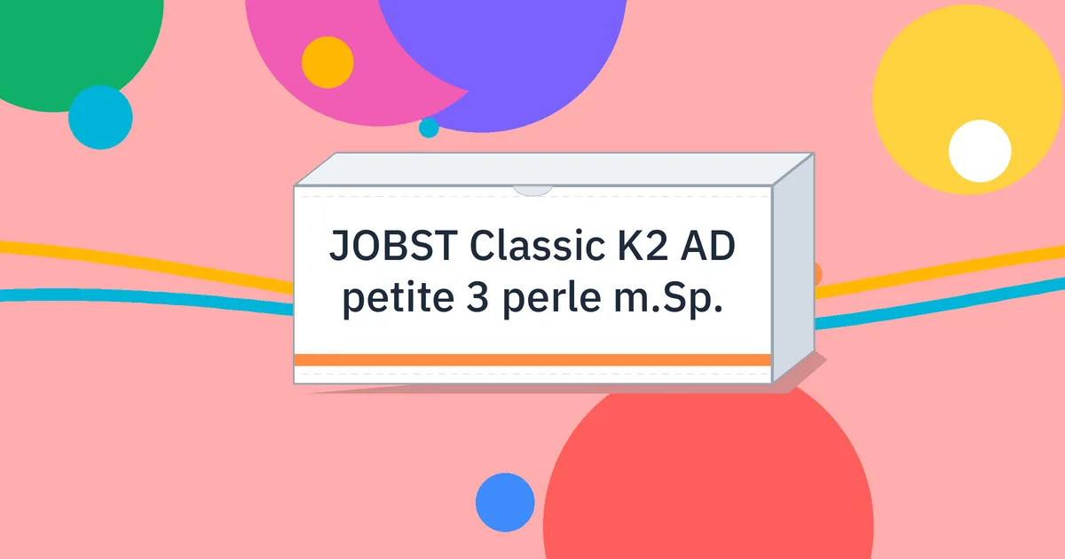 Symbolbild: Packung mit der Aufschrift JOBST Classic K2 AD petite 3 perle m.Sp. (PZN 10726347) – Verfügbarkeit und Bezug in Apotheken in Frankfurt am Main