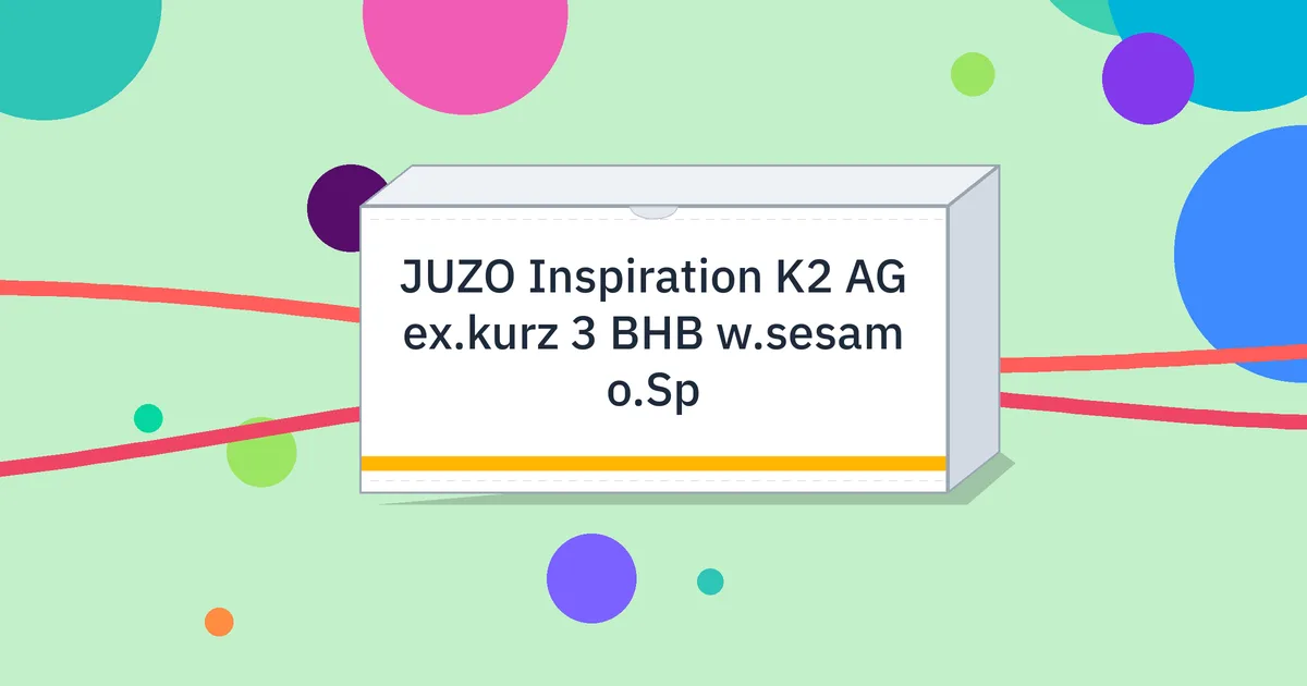 Symbolbild: Packung mit der Aufschrift JUZO Inspiration K2 AG ex.kurz 3 BHB w.sesam o.Sp (PZN 14851925) – Verfügbarkeit und Bezug in Apotheken in Frankfurt am Main