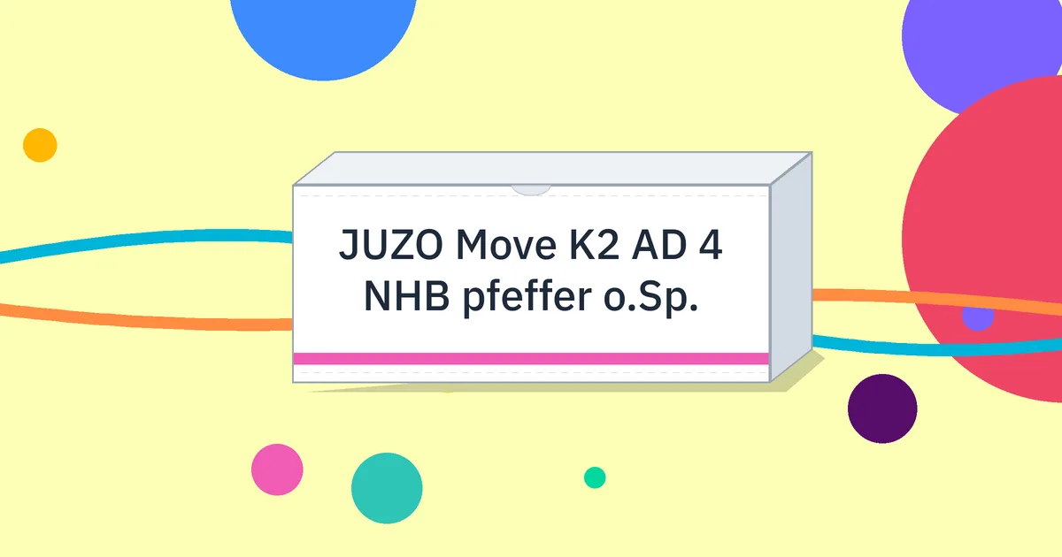 Symbolbild: Packung mit der Aufschrift JUZO Move K2 AD 4 NHB pfeffer o.Sp. (PZN 16341200) – Verfügbarkeit und Bezug in Apotheken in Frankfurt am Main