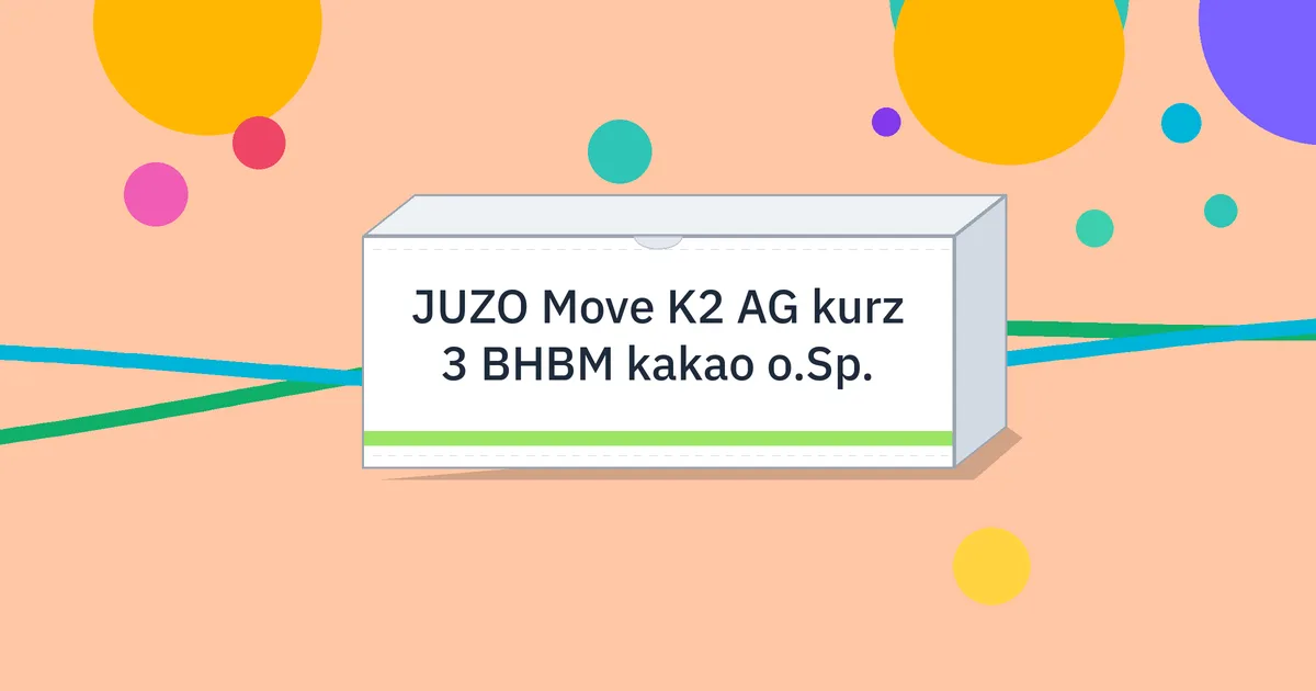 Symbolbild: Packung mit der Aufschrift JUZO Move K2 AG kurz 3 BHBM kakao o.Sp. (PZN 18562253) – Verfügbarkeit und Bezug in Apotheken in Frankfurt am Main