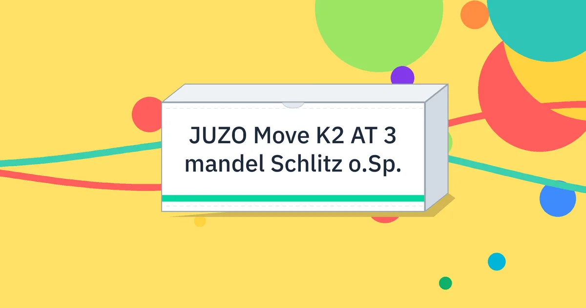 Symbolbild: Packung mit der Aufschrift JUZO Move K2 AT 3 mandel Schlitz o.Sp. (PZN 20670381) – Verfügbarkeit und Bezug in Apotheken in Frankfurt am Main