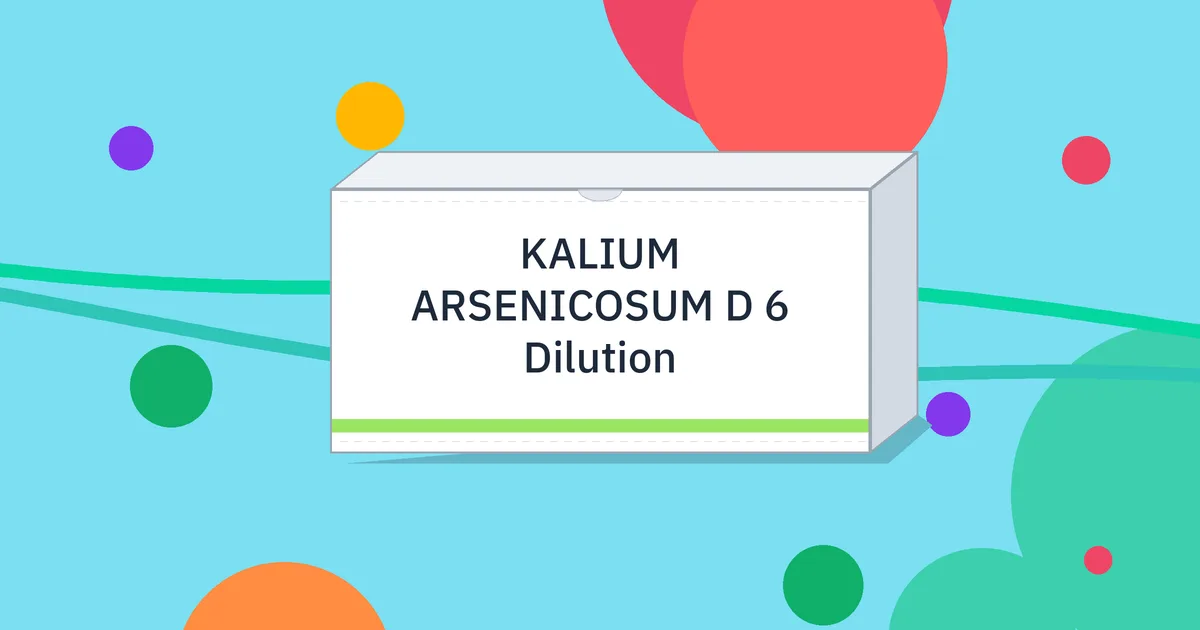 Symbolbild: Packung mit der Aufschrift KALIUM ARSENICOSUM D 6 Dilution (PZN 02615800) – Verfügbarkeit und Bezug in Apotheken in Frankfurt am Main