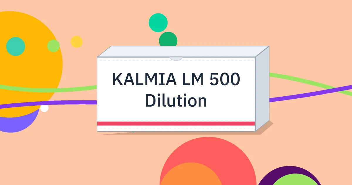 Symbolbild: Packung mit der Aufschrift KALMIA LM 500 Dilution (PZN 13693743) – Verfügbarkeit und Bezug in Apotheken in Frankfurt am Main