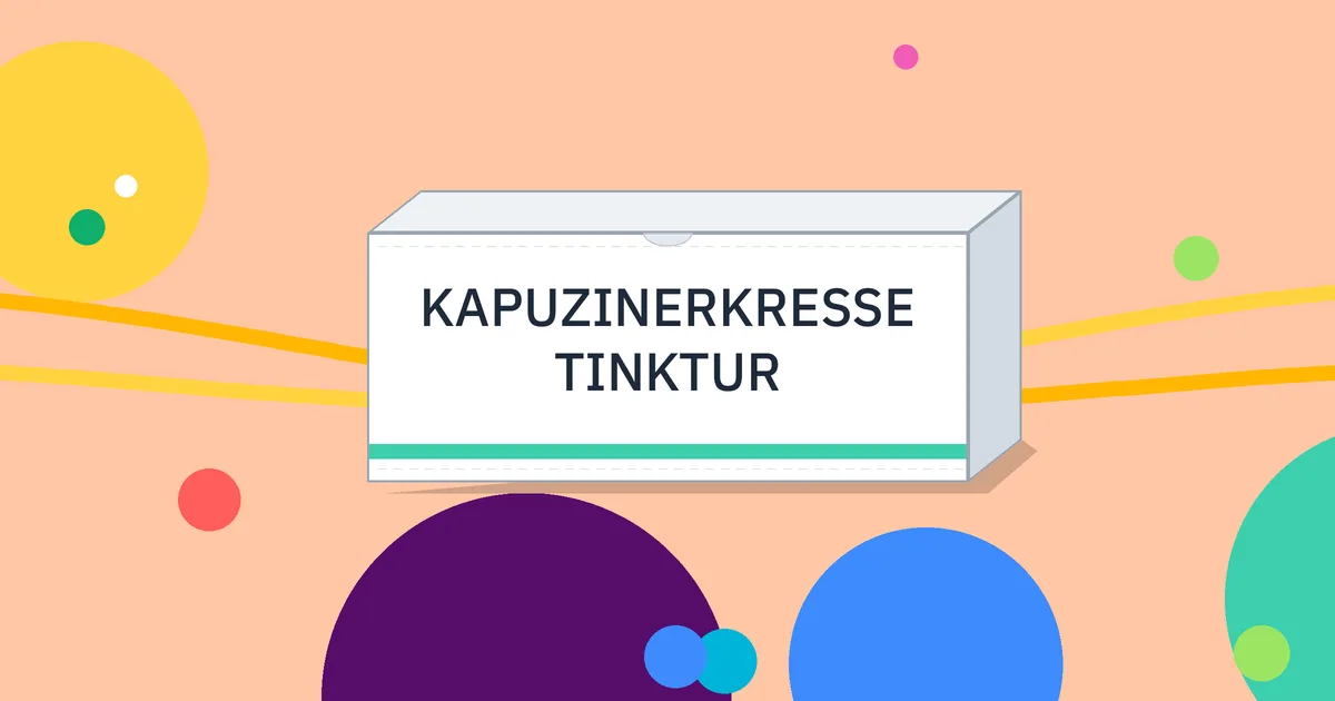 Symbolbild: Packung mit der Aufschrift KAPUZINERKRESSE TINKTUR (PZN 19921079) – Verfügbarkeit und Bezug in Apotheken in Frankfurt am Main