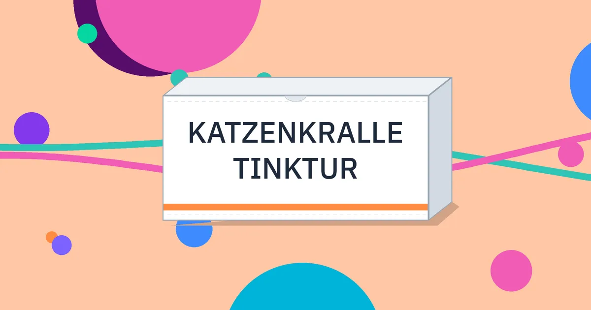 Symbolbild: Packung mit der Aufschrift KATZENKRALLE TINKTUR (PZN 18880177) – Verfügbarkeit und Bezug in Apotheken in Frankfurt am Main