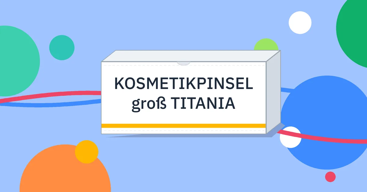 Symbolbild: Packung mit der Aufschrift KOSMETIKPINSEL groß TITANIA (PZN 06947025) – Verfügbarkeit und Bezug in Apotheken in Frankfurt am Main