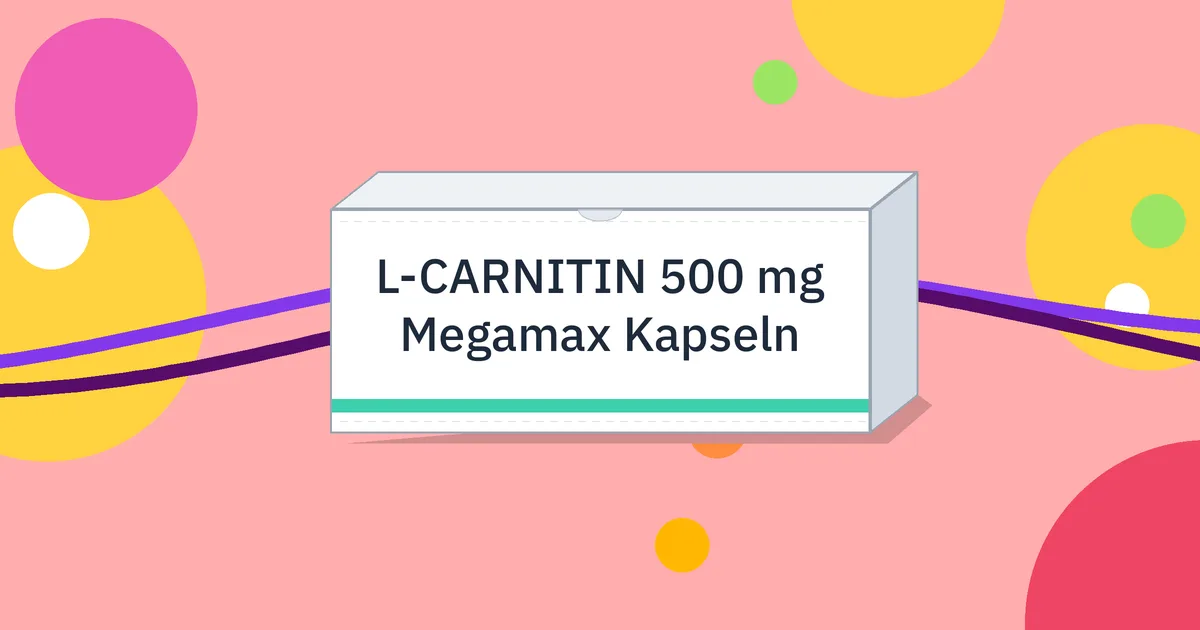 Symbolbild: Packung mit der Aufschrift L-CARNITIN 500 mg Megamax Kapseln (PZN 07307204) – Verfügbarkeit und Bezug in Apotheken in Frankfurt am Main
