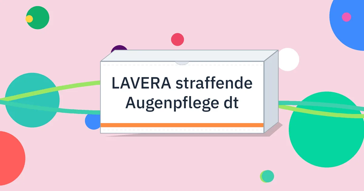 Symbolbild: Packung mit der Aufschrift LAVERA straffende Augenpflege dt (PZN 17502792) – Verfügbarkeit und Bezug in Apotheken in Frankfurt am Main