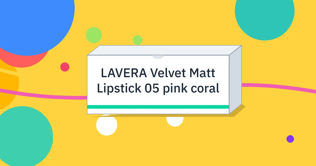 Symbolbild: Packung mit der Aufschrift LAVERA Velvet Matt Lipstick 05 pink coral (PZN 16929376) – Verfügbarkeit und Bezug in Apotheken in Frankfurt am Main